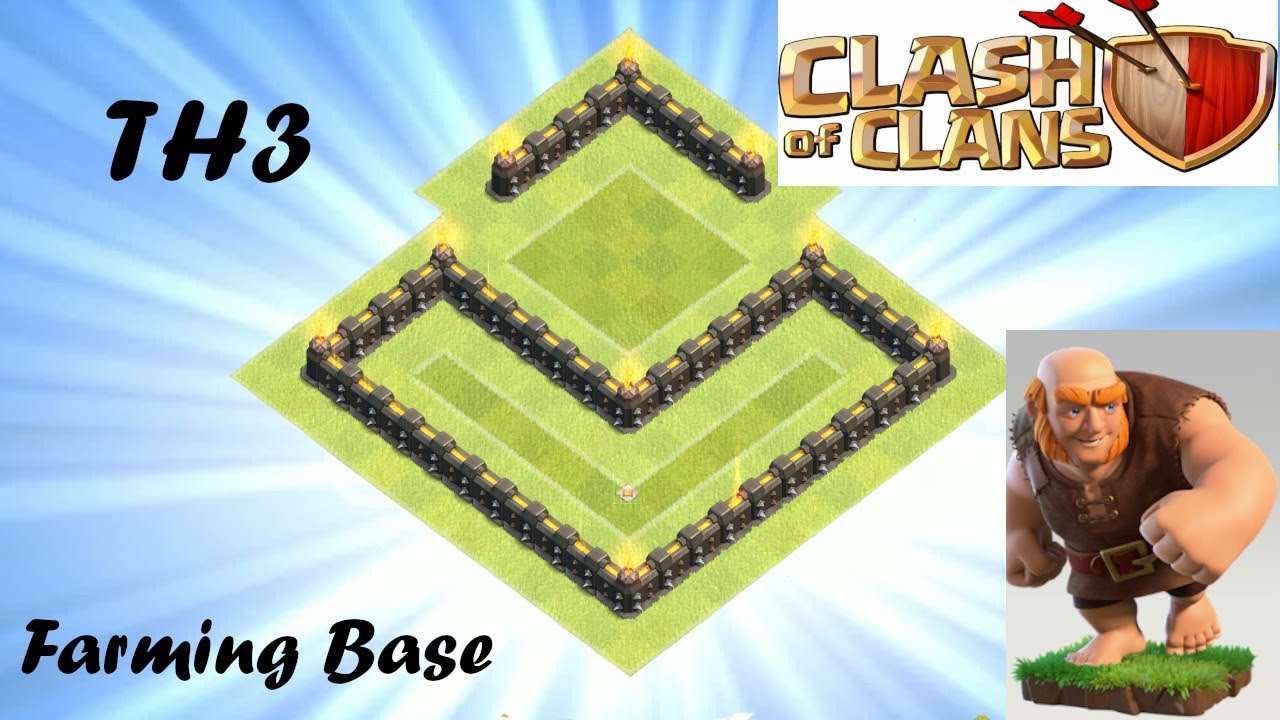 BEST TH3 Farming Base (2021) [TH3 Trophy]-Clash Of Clans - YouTube
