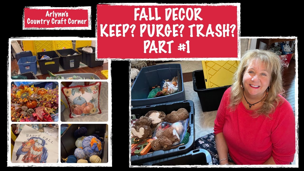 FALL DECOR: KEEP? PURGE? TRASH? PART #1 - YouTube