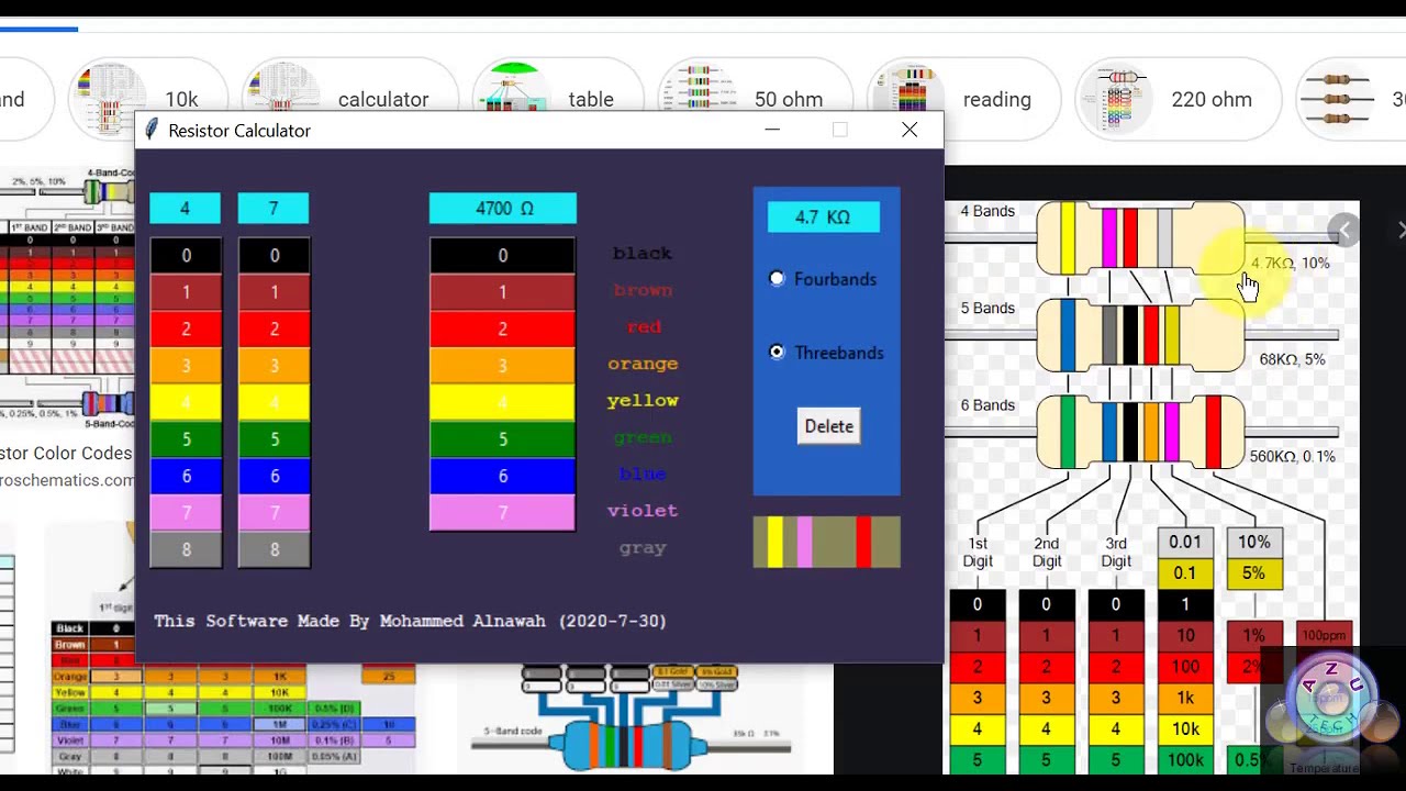 Resistor Calculator for PC - YouTube