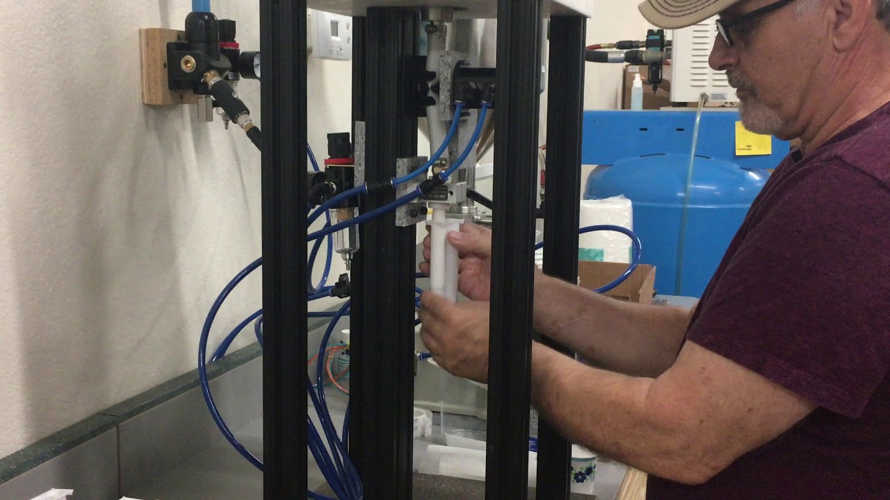 Lab Adhesive Filling Machine - YouTube