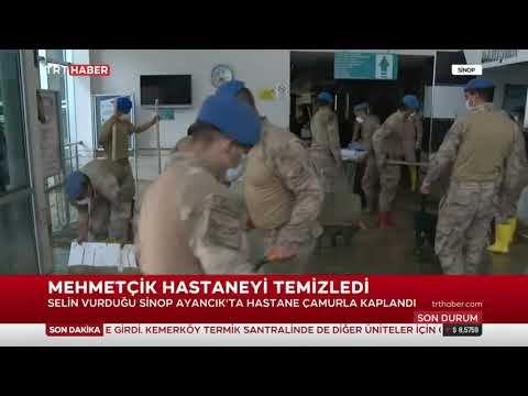 Mehmetçik Ayancık Devlet Hastanesini Temizliyor 12.08.2021 TURKEY
