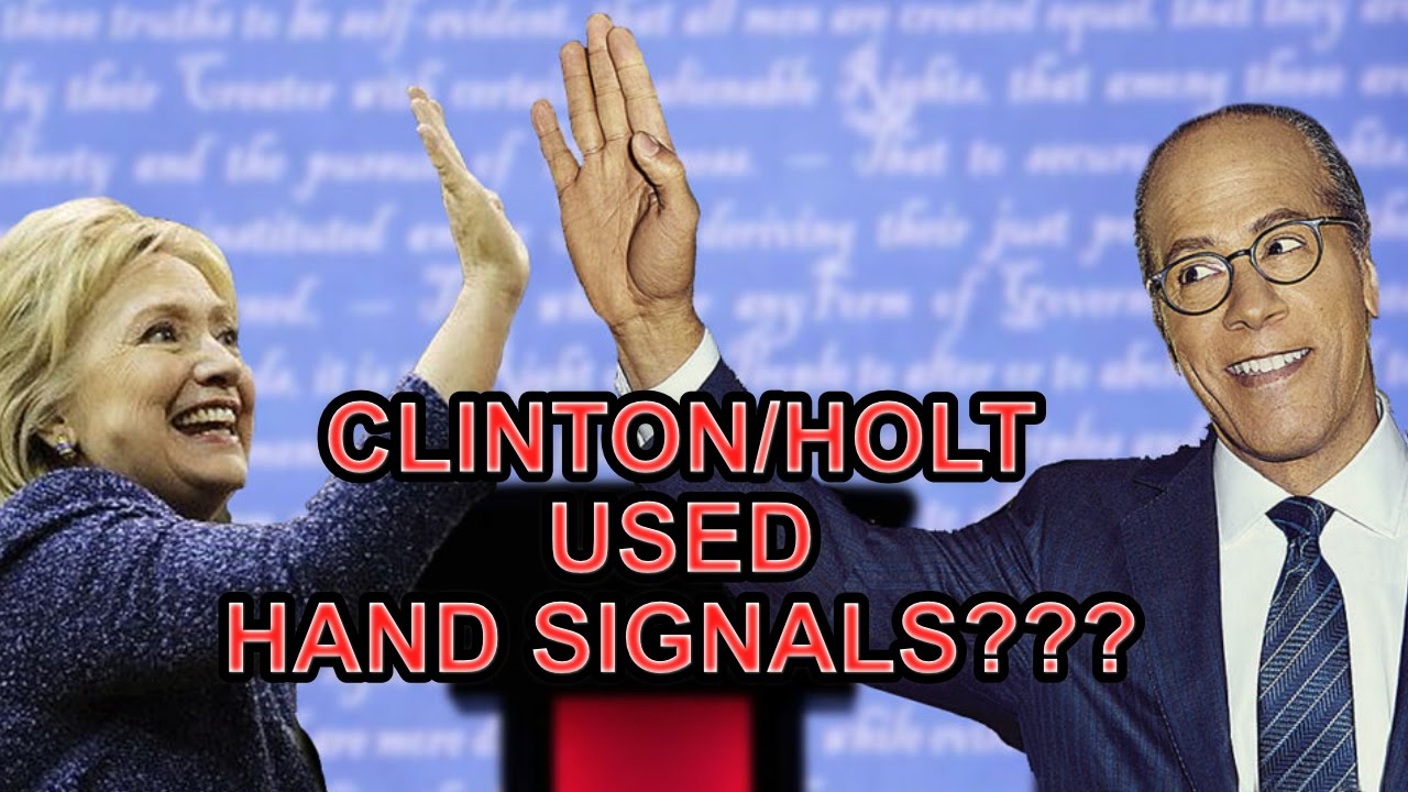Clinton Used Hand Signals to Cheat in Debate? - YouTube