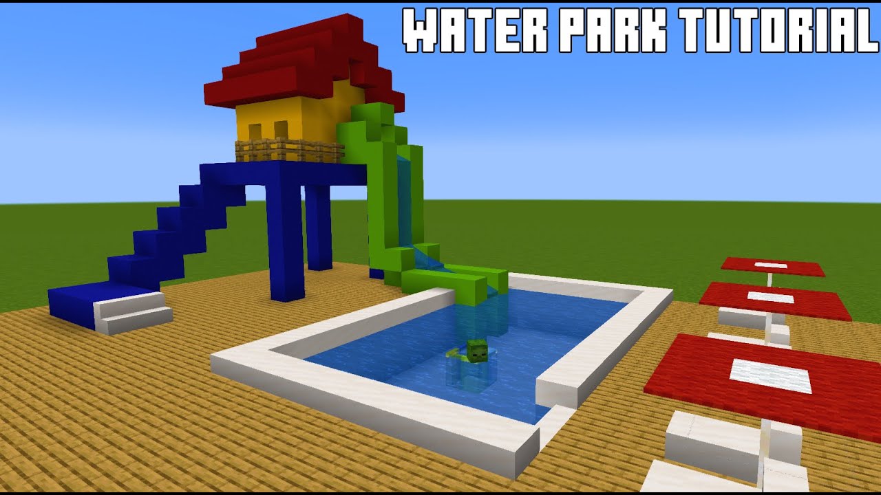 Minecraft Tutorial: How To Make A Kids Waterpark with Playhouse with ...