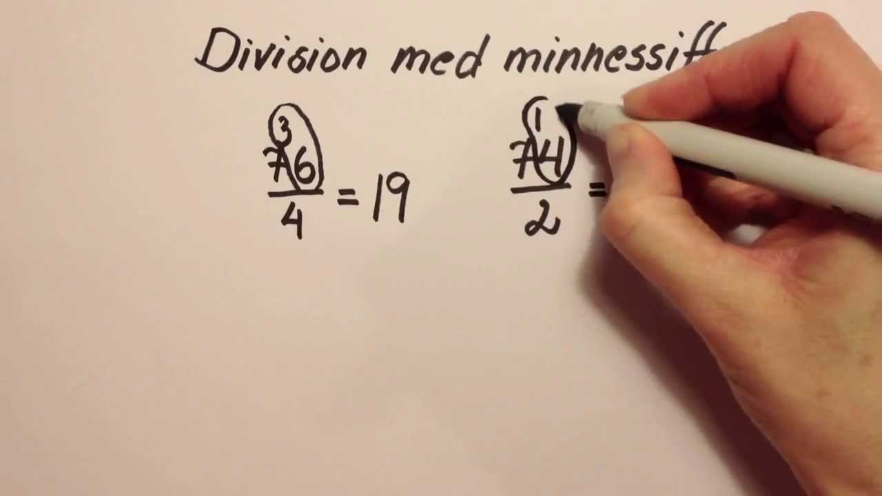 Tal 2. Division med minnessiffra - YouTube