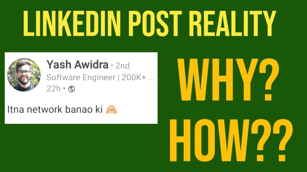 LinkedIn post reality | Why networking is important and helpful in ...