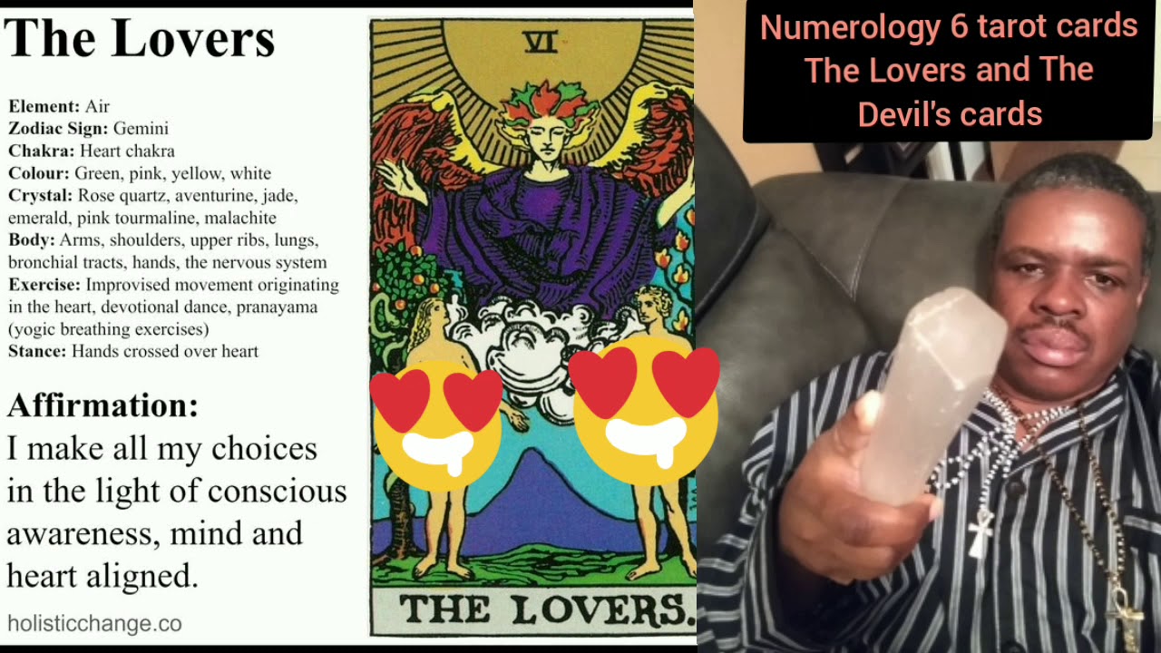 Numerology 6 tarot cards (The Lover and The Devil) meaning. - YouTube