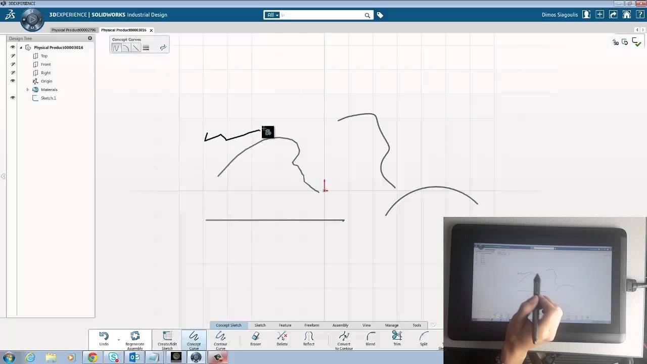 SolidWorks Industrial Design: Concept Sketching (2 of 4) - YouTube