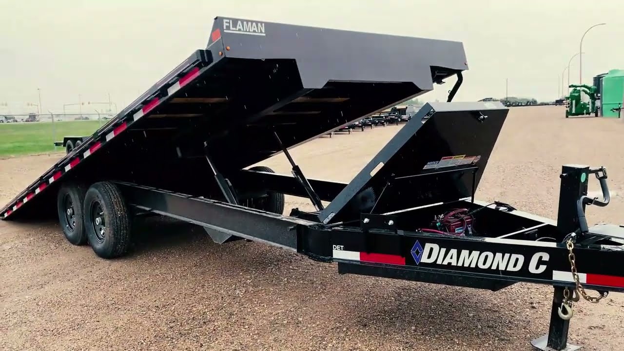 Diamond C Equipment Flat Deck Trailers | Flaman Trailers - YouTube
