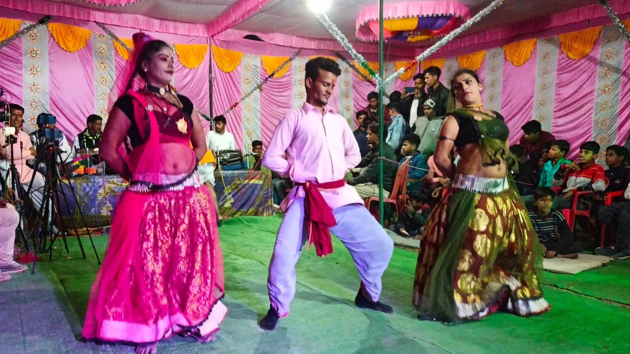 न्यू सुपर भजन बुंदेली राई | एक हाथ लए राधा फूल की झरी | हरिदास यादव जी ...