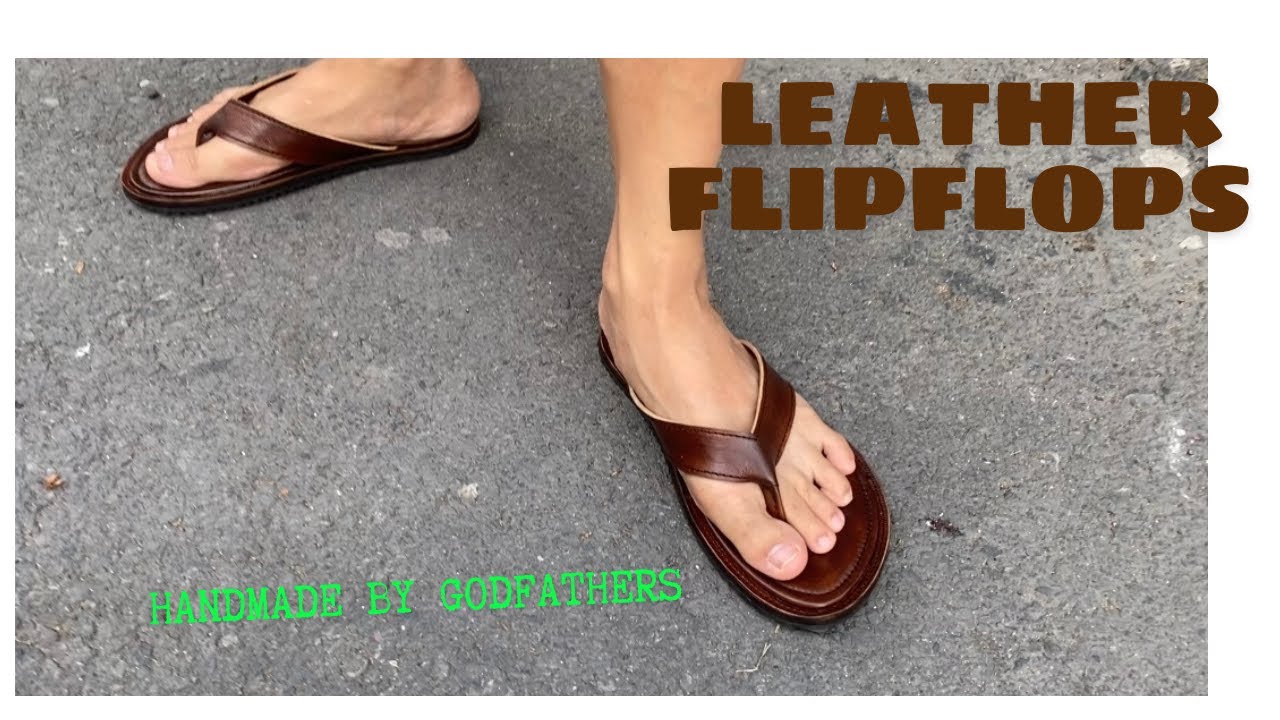 Making Leather Flipflops - Bespoke - complete Handmade process. Handmade by GodFathers61 - YouTube