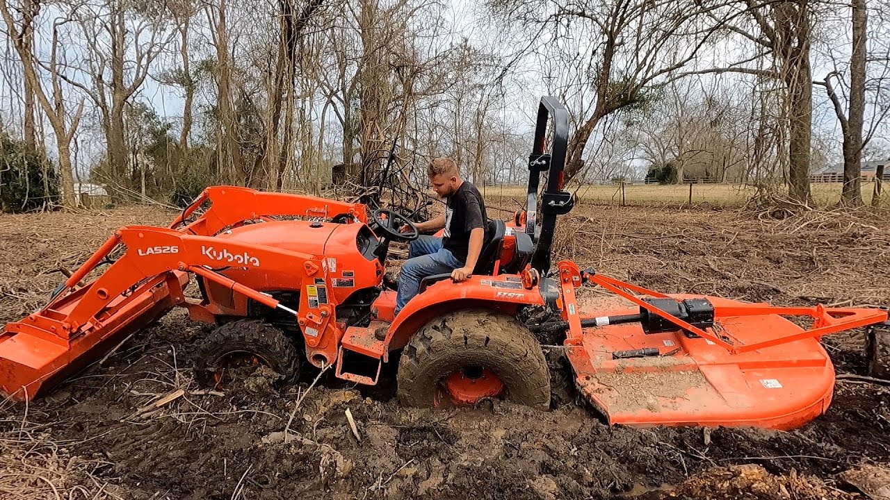 RESCUING TRACTOR TWICE ON A MUDDY 140 YEAR OLD FARM - YouTube