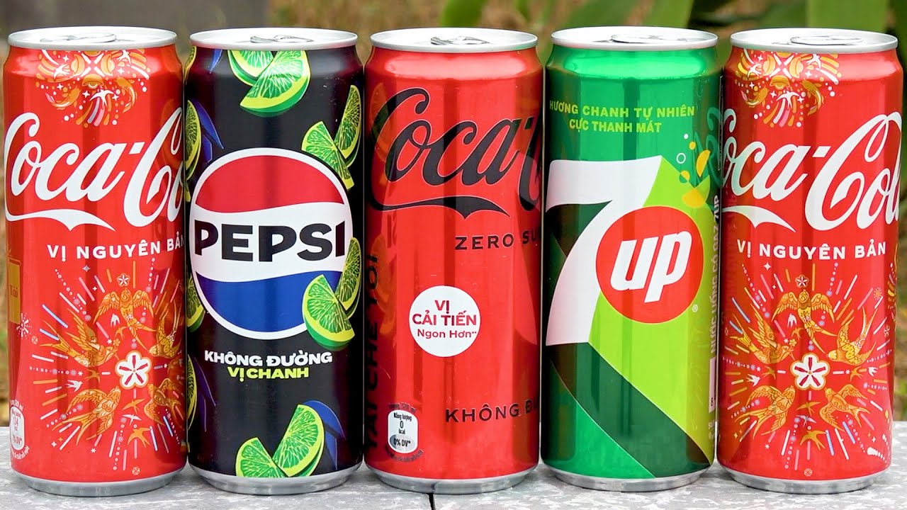 Hunting and pouring Coca Cola, Pepsi, Fanta, 7Up [Toy ASMR] - YouTube