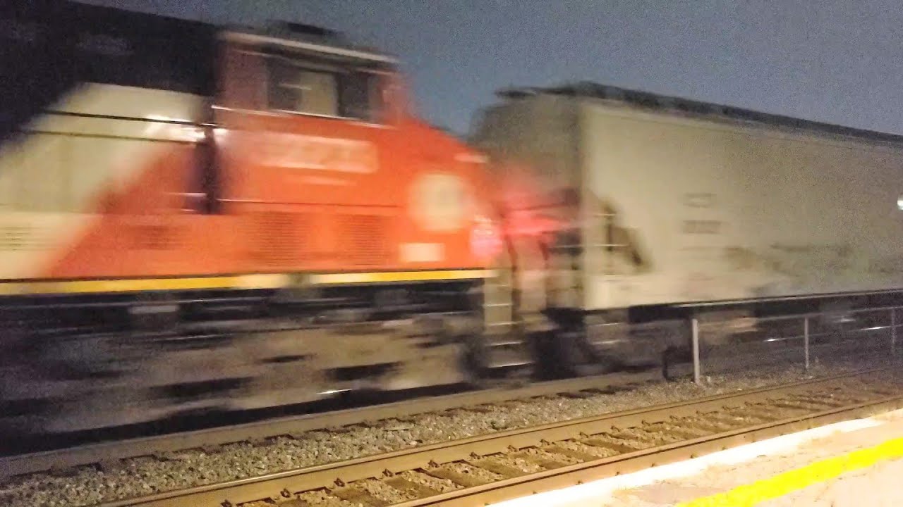 NIGHT TRAINS 2 For 1 CPKC intermodal and Auto Racks Meets CN Mixed ...