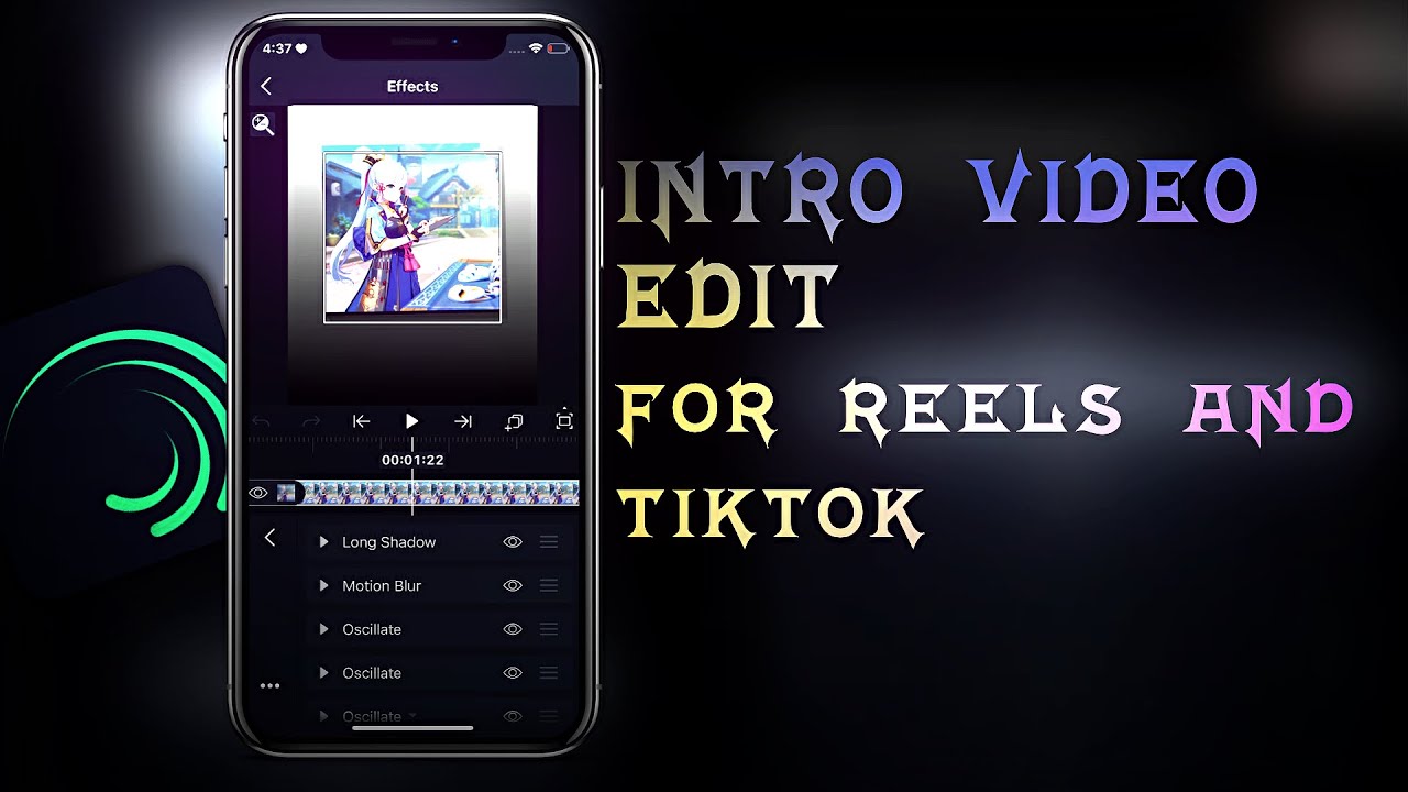 Intro Edit For Videos Alightmotion Tutorial Youtube