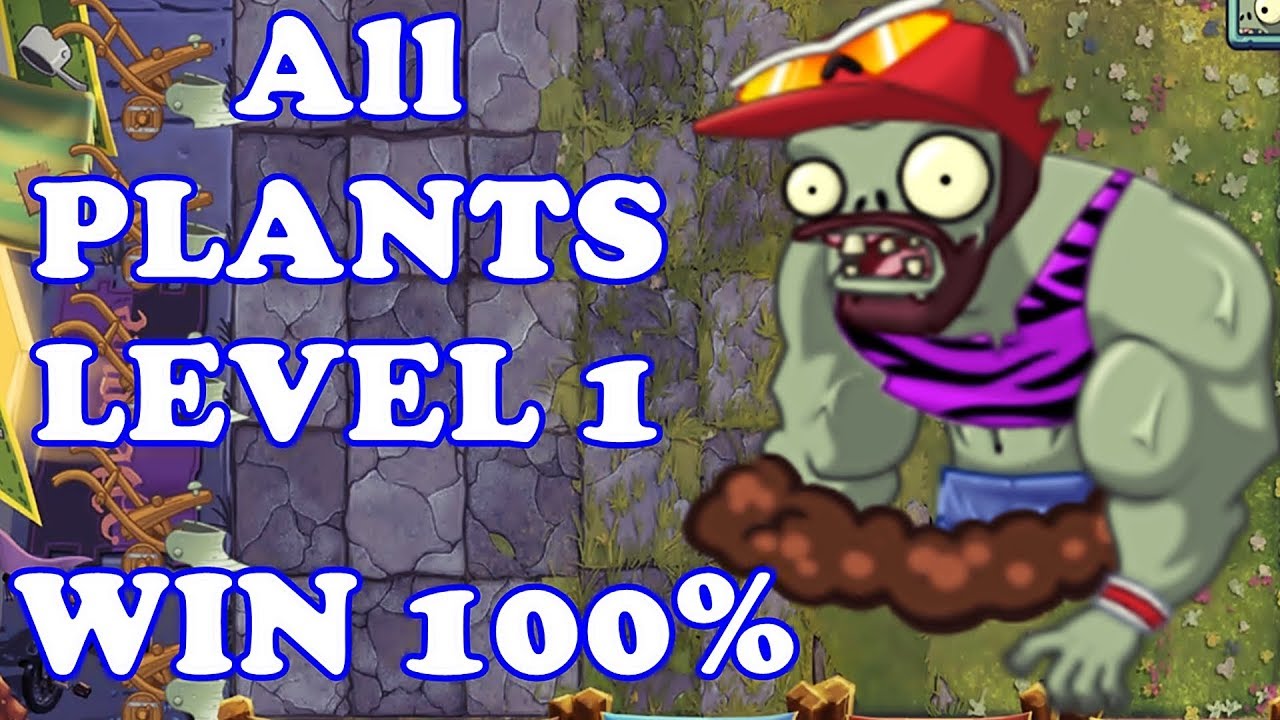 All Plants Level 1 Vs Cardio ZOMBIE in Plants vs Zombies 2 Battlez ...