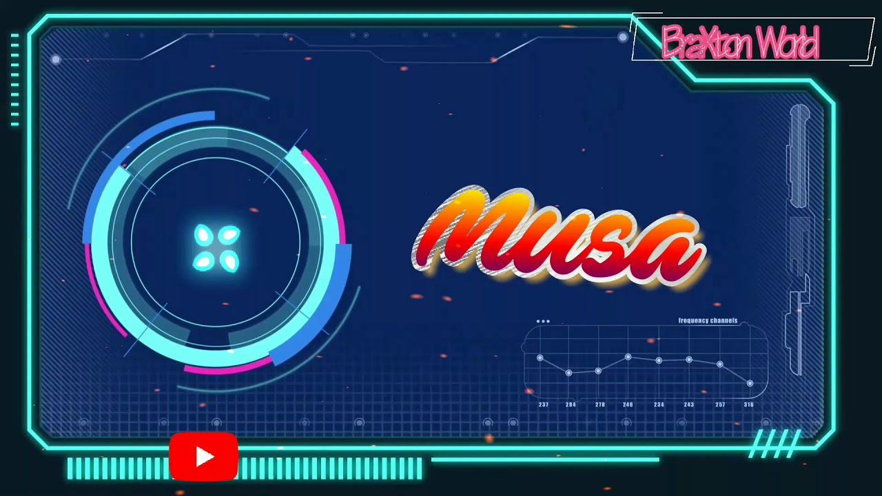 Musa name video with cyber design and audio | keep enjoy | - YouTube