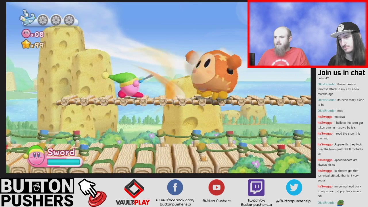 Kirby's Return To Dreamland - Eating Dudes Left And Right - Button Pushers - YouTube