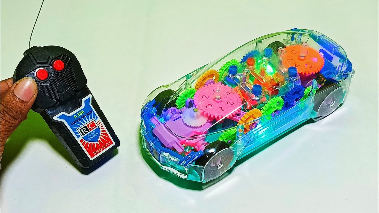 Transparent 3d lights gear car Unboxing and testing | remote control ...