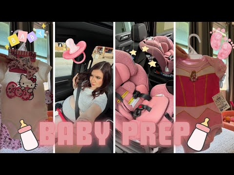 PREPPING FOR BABY GIRL // baby shopping// postpartum must haves// cleaning & MORE