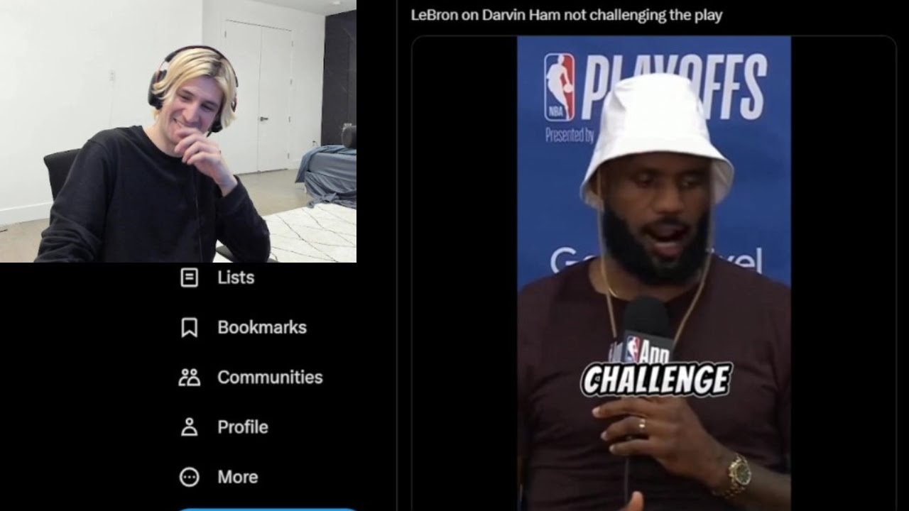 xQc Dies Laughing at LeBron James Roasting his Coach - YouTube