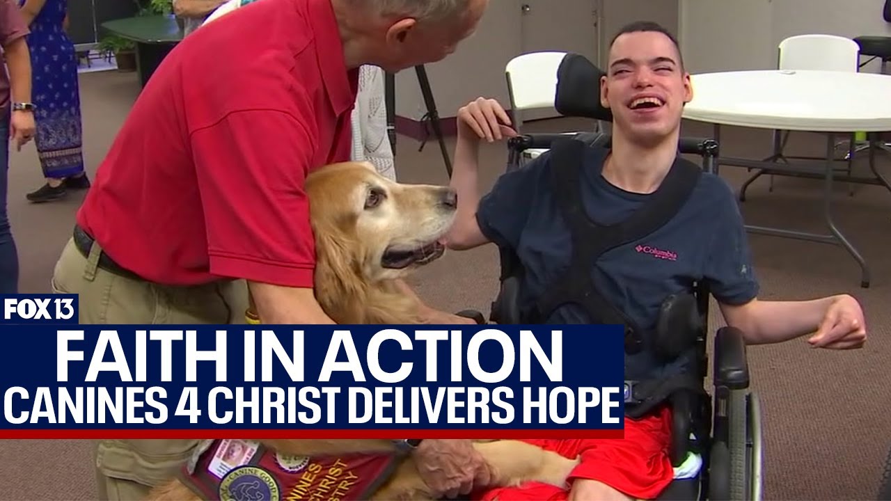 Canines 4 Christ delivers hope through wagging tails - YouTube