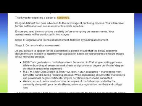 Accenture Big Update 2021 😱 Accenture send Assessment test must watch ...