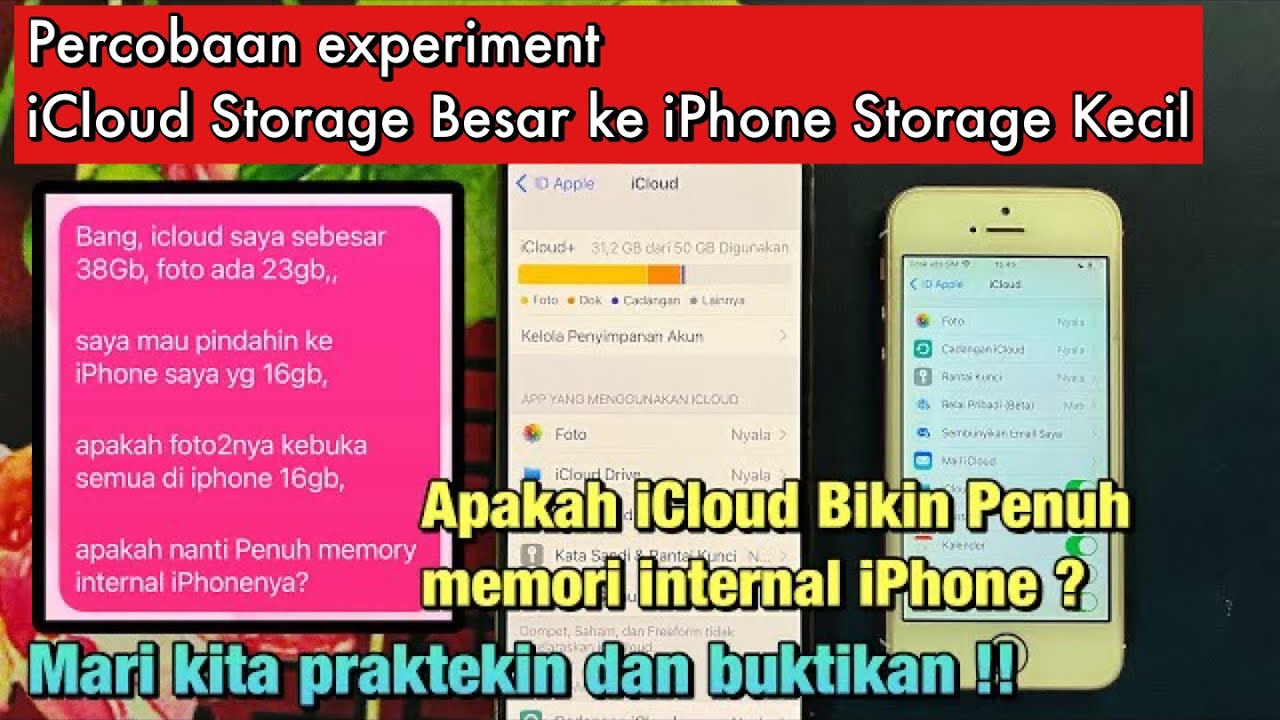 Pindah Data iCloud Storage Besar ke iPhone Storage Kecil - YouTube