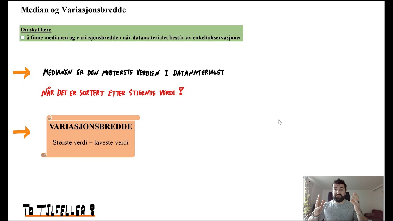 Median og Variasjonsbredde - YouTube