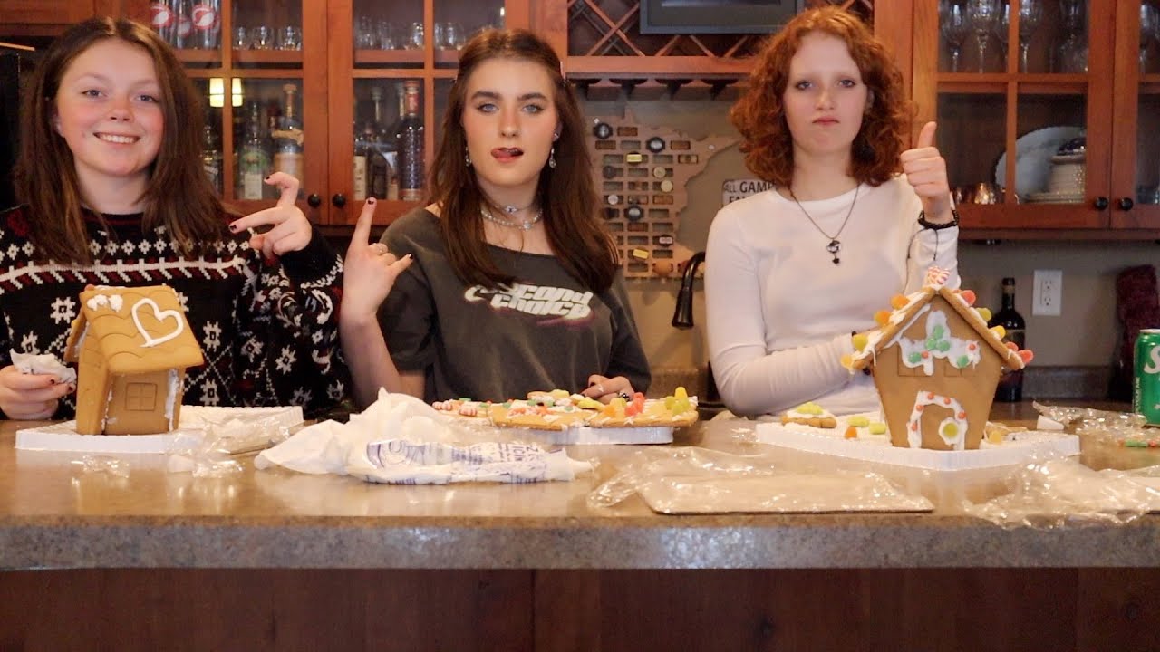 "building" gingerbread houses - YouTube
