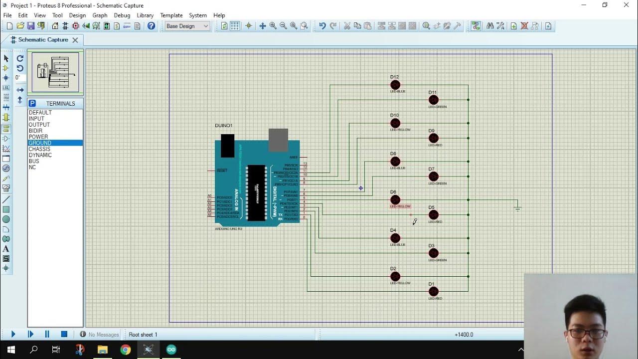 Running LED Menggunakan Arduino dan Proteus - YouTube