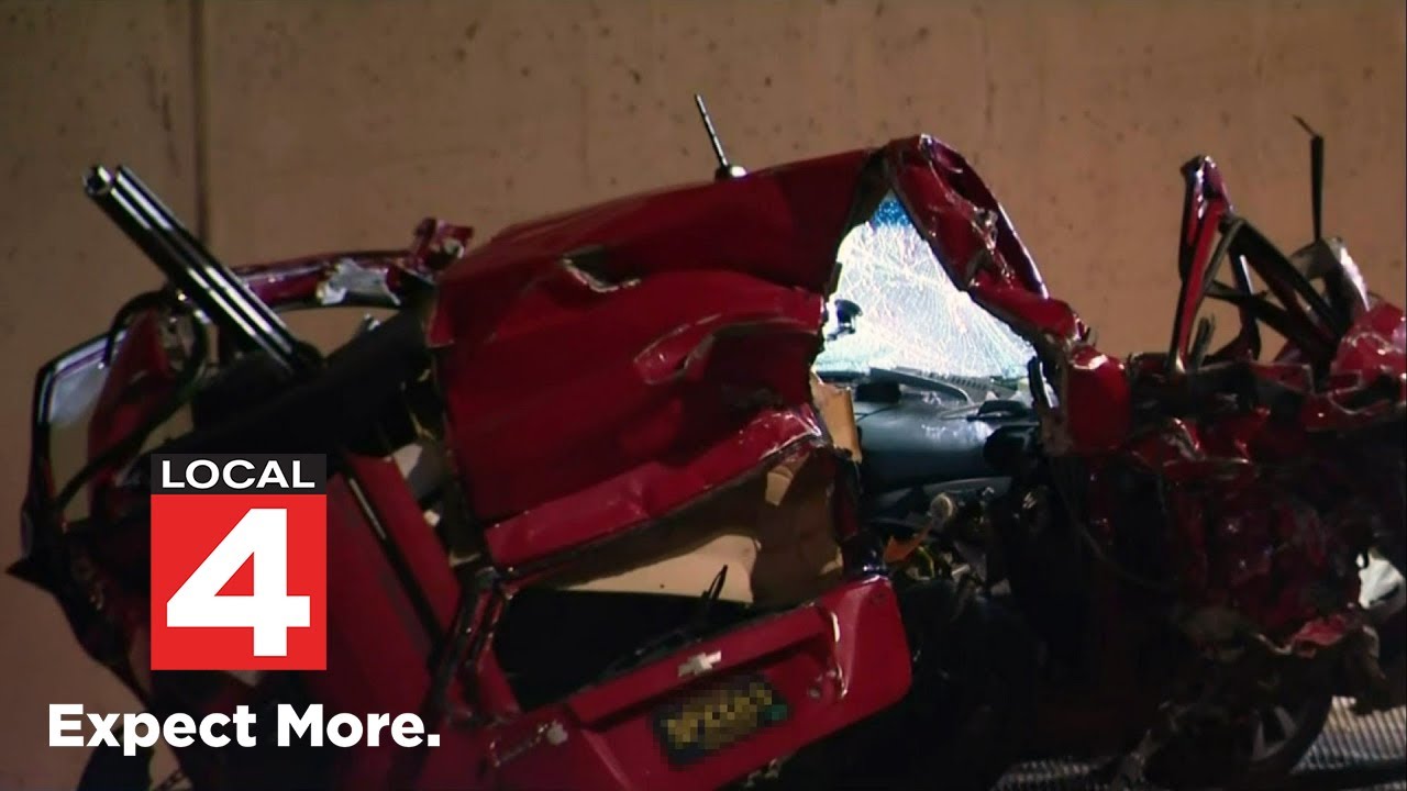 Crash on Lodge Freeway kills 1, driver taken into custody - YouTube