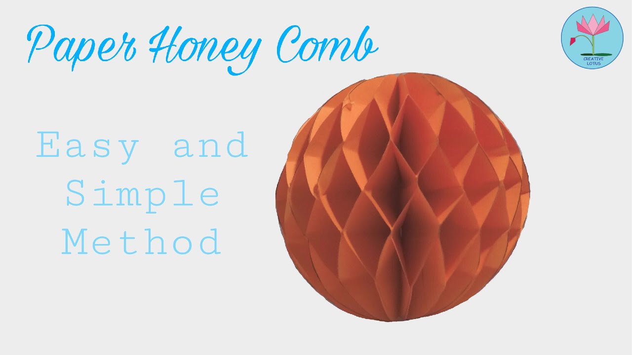 DIY | PAPER HONEY COMB | EASY AND SIMPLE METHOD - YouTube