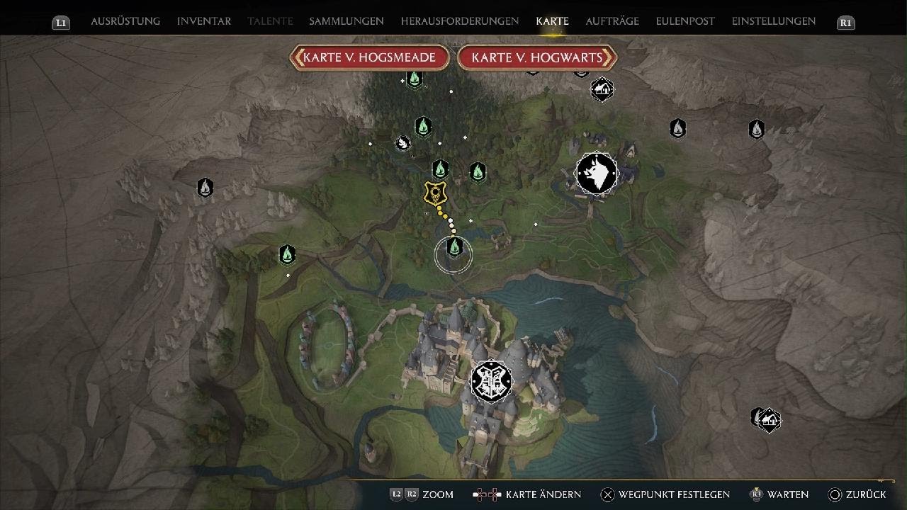 Hogwarts Legacy Schatzkarte mit den fliegenden Kerzen so findet ihr die ...