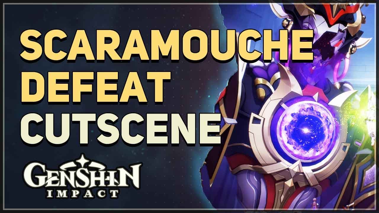 Scaramouche Defeat Cinematic Cutscene Genshin Impact - YouTube