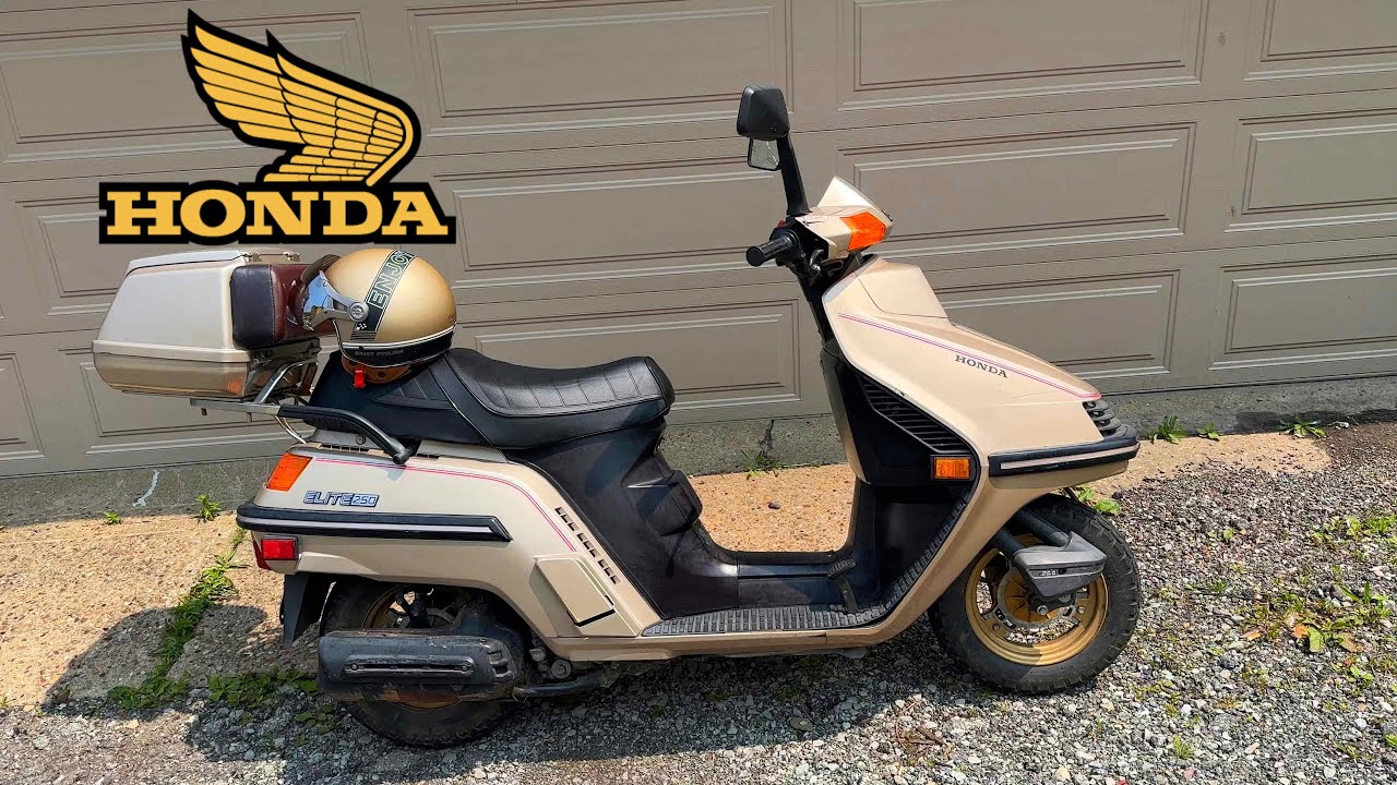 First ride on my 1985 Honda Elite Scooter 250 #honda - YouTube