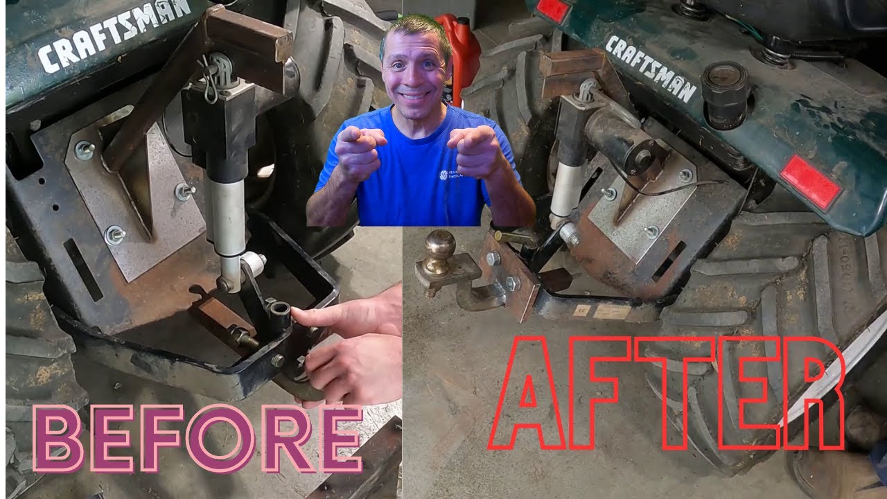 Craftsman GT6000 three point trailer hitch install. How to add a ...