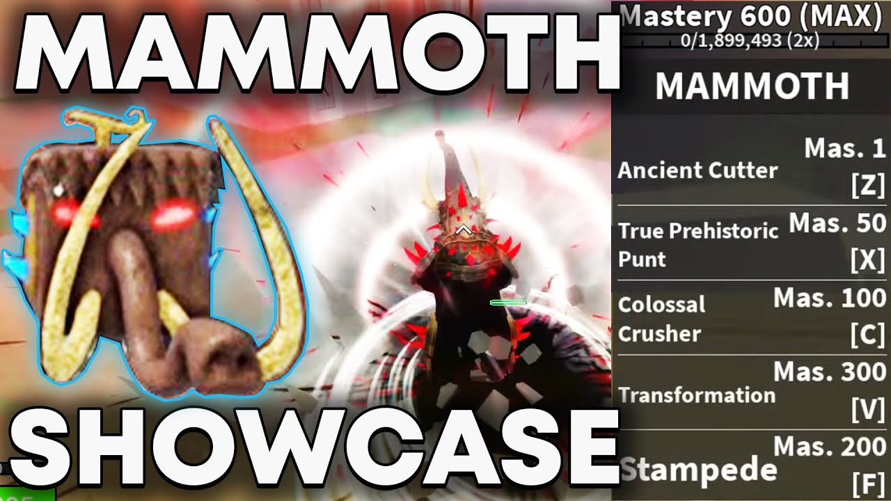 BEST FRUIT IN UPDATE 20 Blox Fruits NEW Mythical Mammoth Fruit Showcase ...