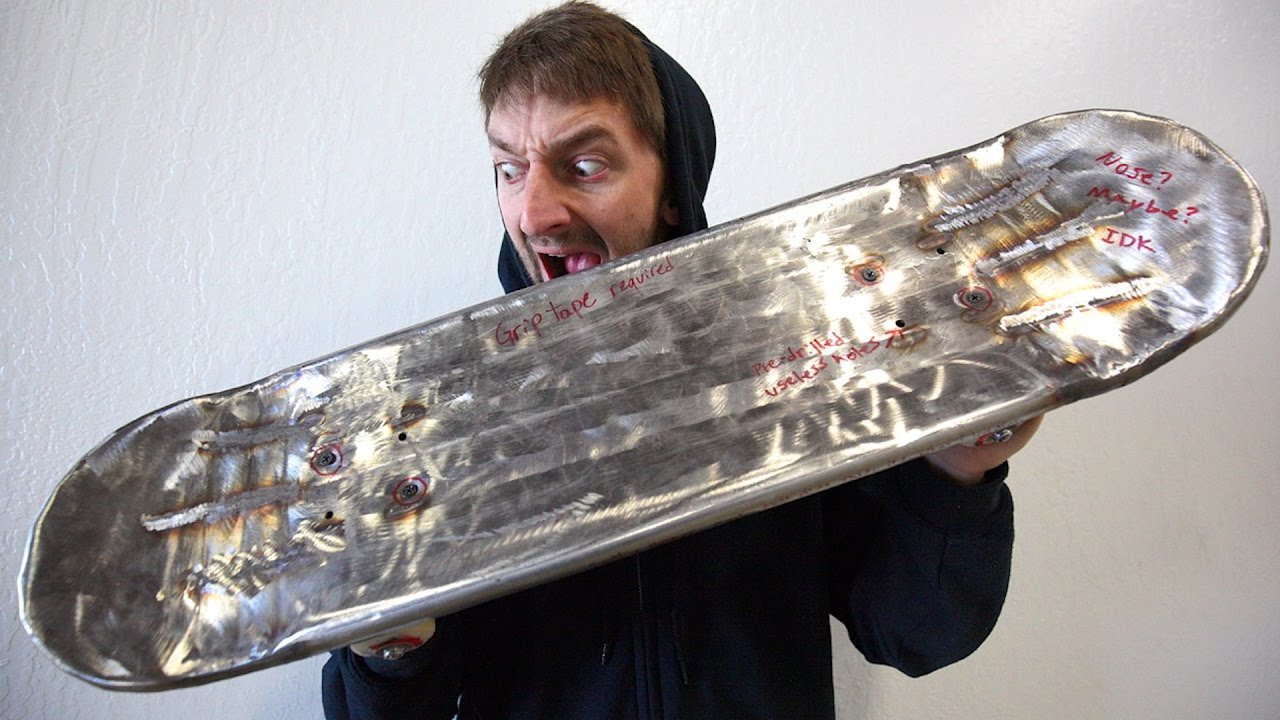 STAINLESS STEEL SKATEBOARD | YOU MAKE IT WE SKATE IT EP 83 - YouTube