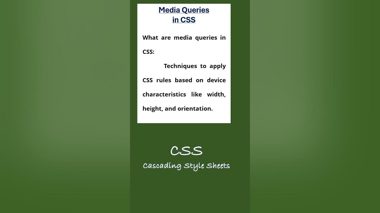 CSS Media Queries | Responsive Design Tutorial - YouTube