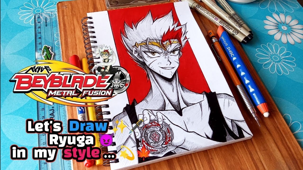 Quick sketch 🖋️ of RYUGA 🐉😈 from [ Beyblade metal fury ]🥏🧞 in Shadow ...