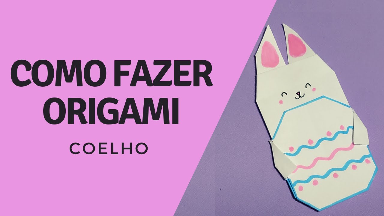 Como fazer origami de coelho passo a passo (simples) - YouTube