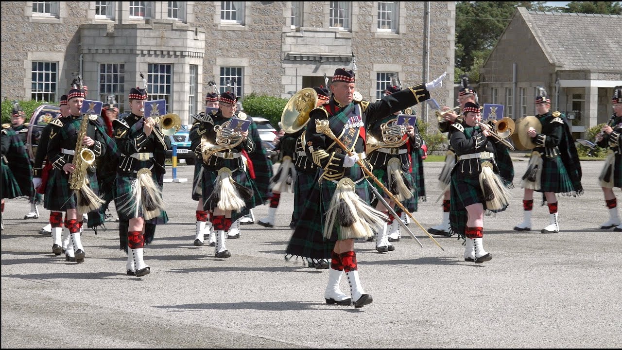 Scotland the Brave as Military Bands march off parade during 2023 Armed ...