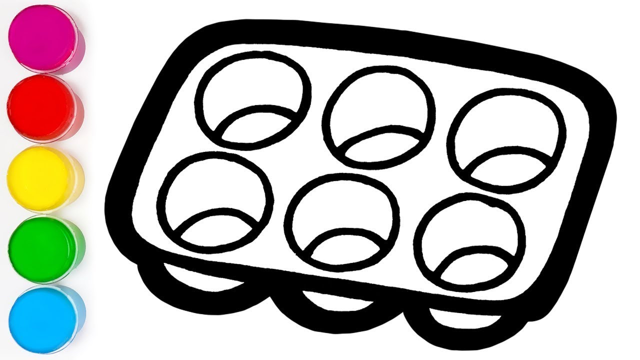 Cupcake mold drawing, painting and colouring for kids, toodles ideas ...