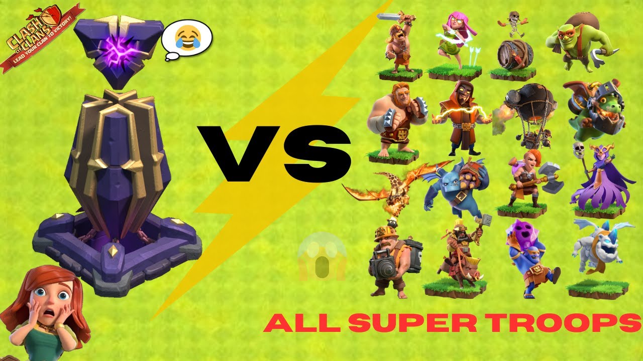 All Super Troops VS *Max* Monolith || (Clash Of Clans) | #coc | # ...