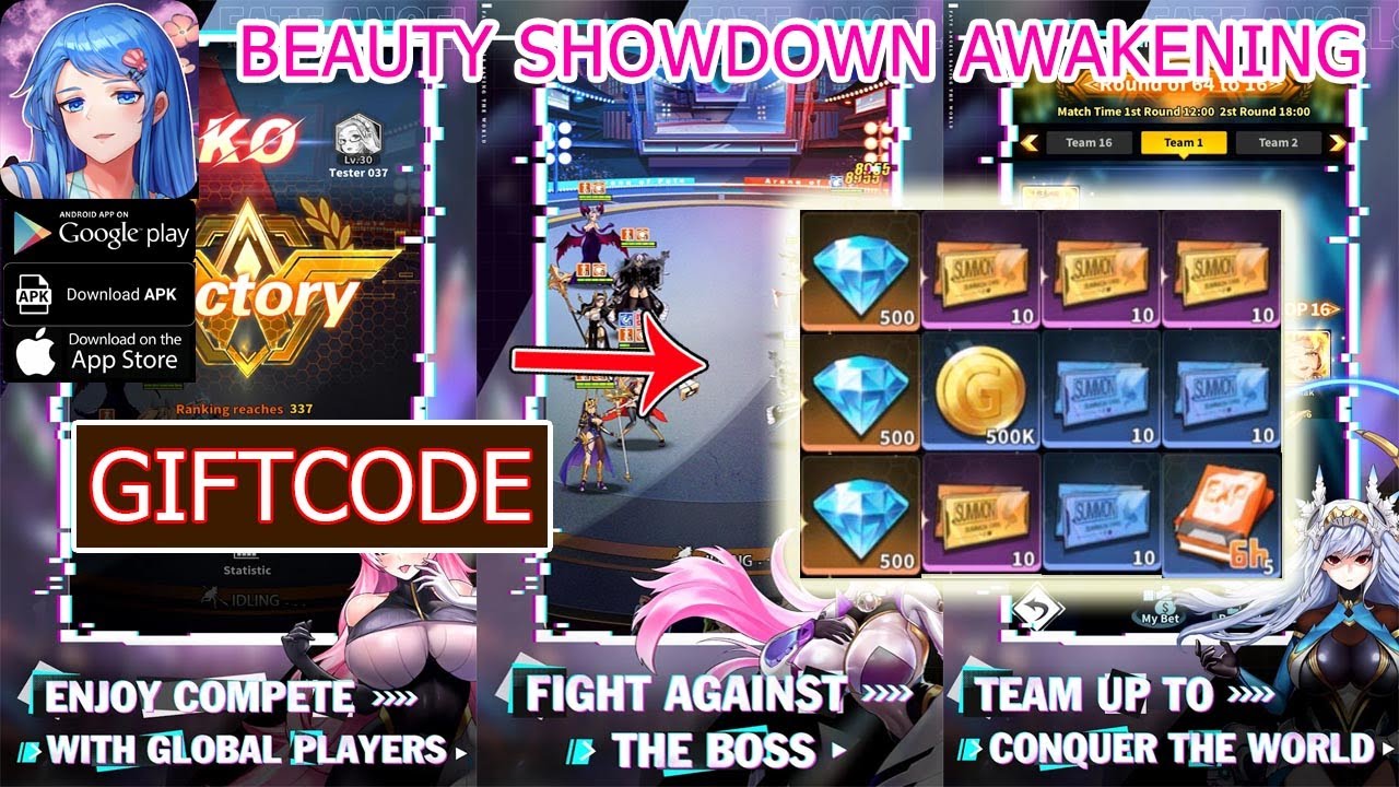 Beauty Showdown Awakening & 7 Giftcodes Gameplay | All Redeem Codes Beauty Showdown Awakening ...