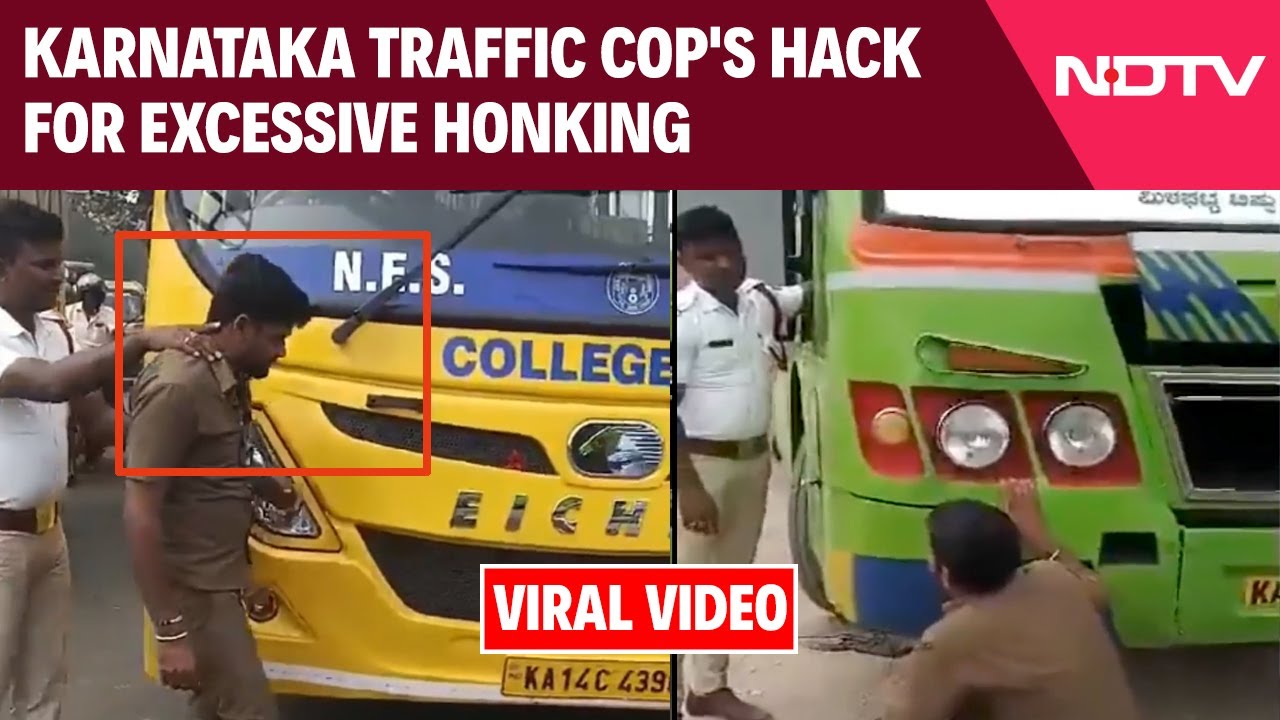 Karnataka News | Karnataka Traffic Cop's Hack For Excessive Honking By ...