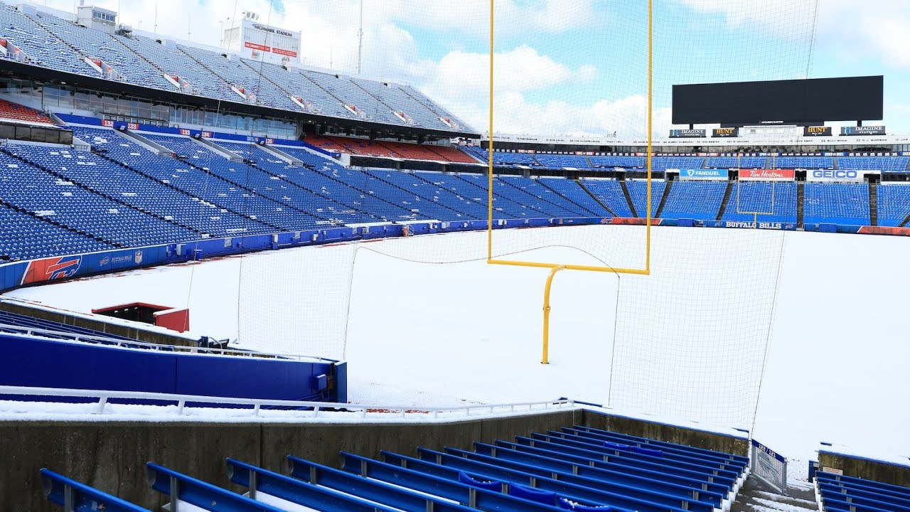 FIRST SNOW IN BUFFALO! Inside Highmark Stadium! Show Scene at Home of ...