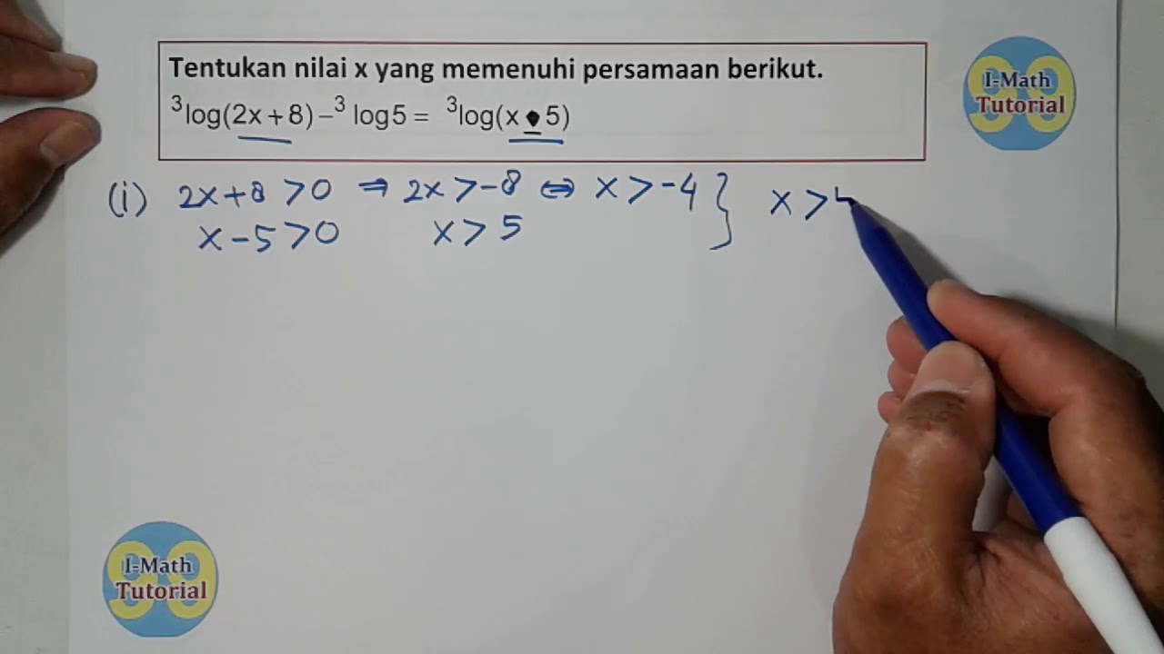 Tutorial Cara Mudah Menyelesaikan Persamaan Logaritma Bentuk Log f(x ...