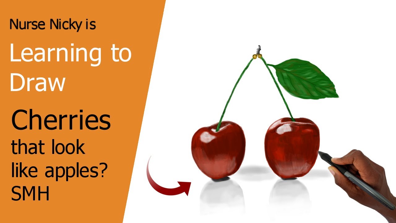 How to Draw a Real Cherry | With Narration | Digital Drawing - YouTube