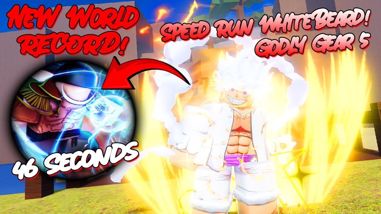 AUT | MY GODLY GEAR 5 BREAK NEW WORLD RECORD? SPEED RUN WHITEBEARD ...